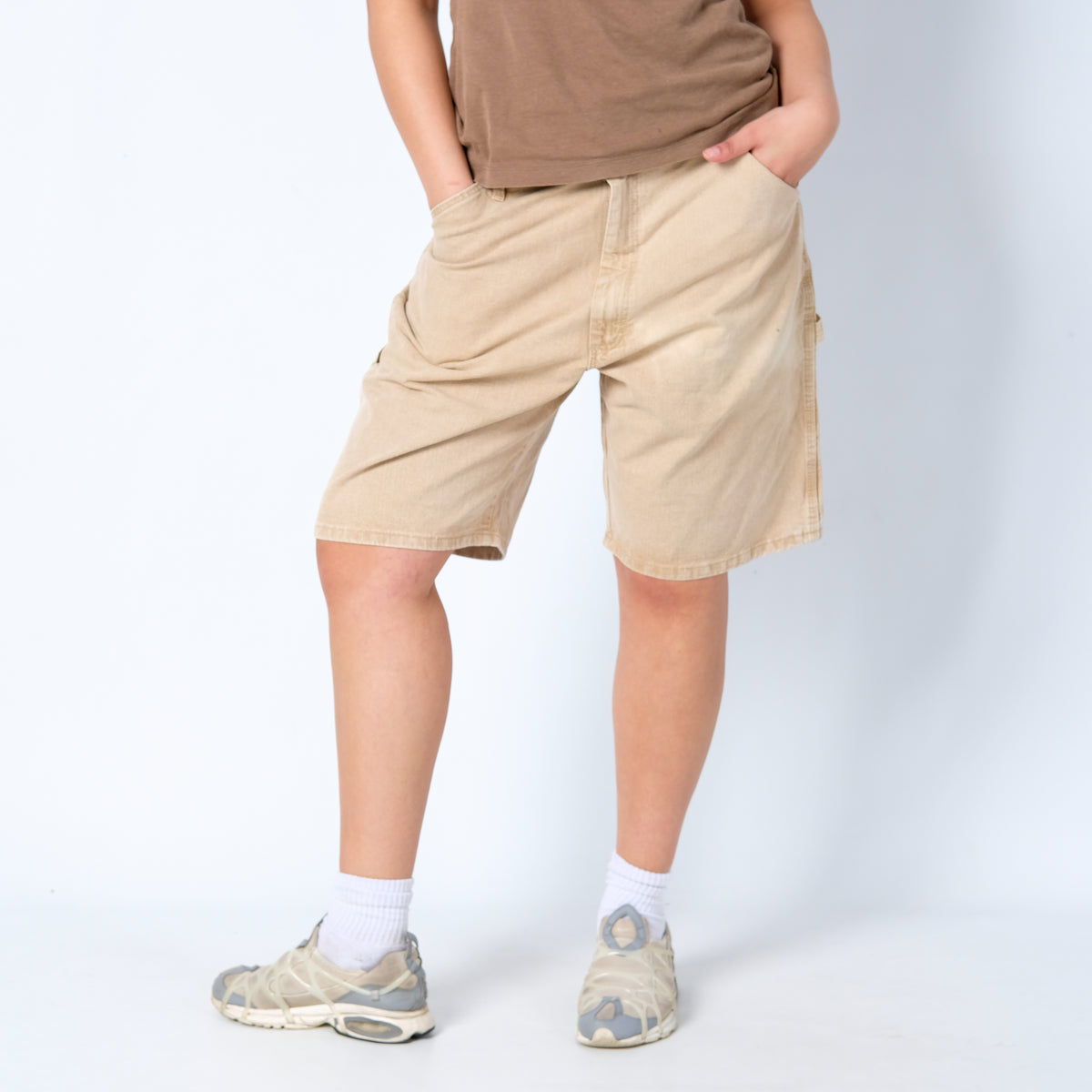 Tan 90s Wrangler Denim Carpenter Baggy Jorts Shorts (36x21") – 28 Vintage
